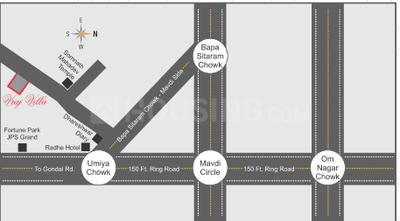 Vraj Villa Location Map Mavdi, Rajkot