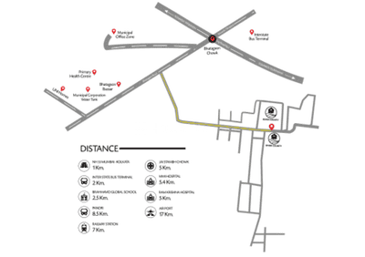 VGR River County I Block Location Map Bhatagaon, Raipur