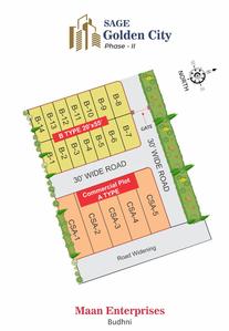Maan Sage Golden City Phase II Location Map Budhni, Sehore
