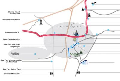 Sardar Sapphire Location Map Gajuwaka, Visakhapatnam