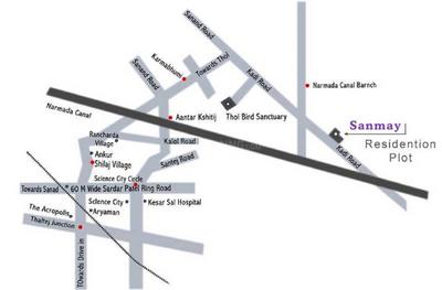 Sanmay Apartments Location Map Bodakdev, Ahmedabad