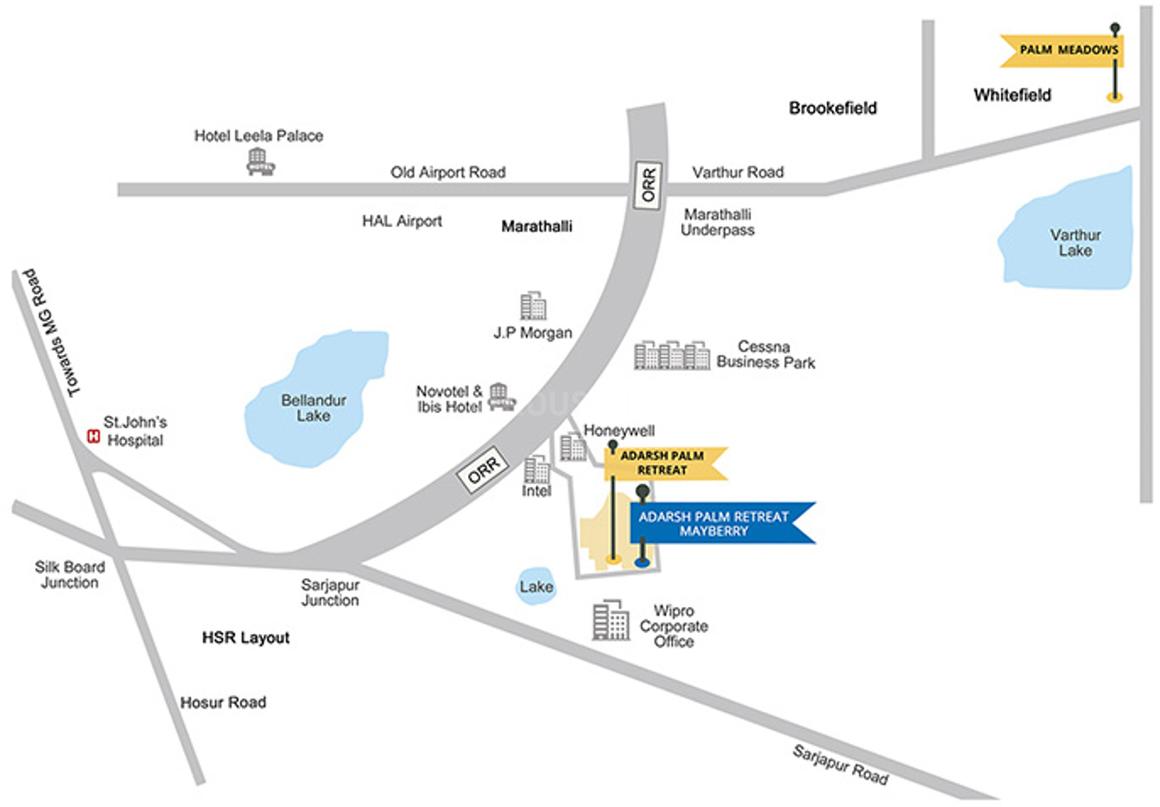 Adarsh Palm Retreat Mayberry Phase 1 in Bellandur - Price, Reviews ...