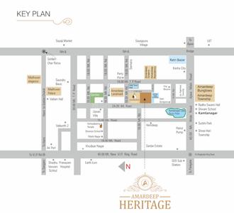 Amar Heritage Phase lll Location Map New Karelibaug, Vadodara