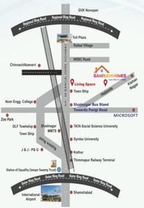 Vision Samrudhi Homes Villa Location Map Shadnagar, Hyderabad