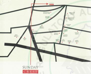 Dhiru Sunday Crest Location Map Katargam, Surat