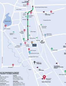 Sagar Sunrise Bungalows Location Map Arera Colony, Bhopal