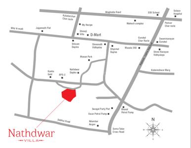Shreenath Nathdwar Villa Tower A Location Map Waghodia Road, Vadodara