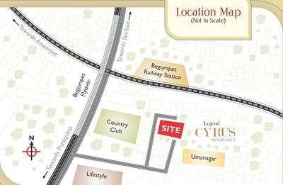 Legend Cyrus Location Map Begumpet, Hyderabad