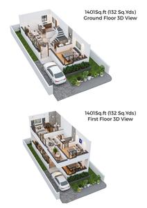 1420 Sqft 3 BHK Villa for sale in Indo Eco O2 Zone Villas | Ghatkesar ...