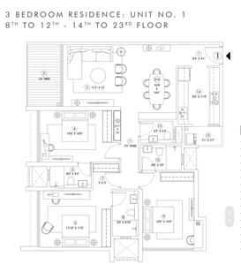 1600 Sqft 3 BHK Flat for sale in Rustomjee Reserve | Borivali West ...
