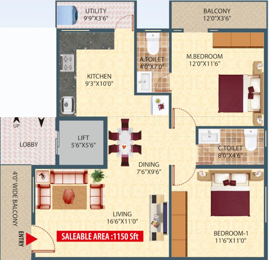 ATM Serinity Floor Plan RR Nagar, Bangalore