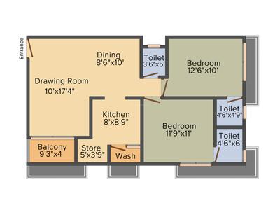 JP Flower Floor Plan Ghuma, Ahmedabad