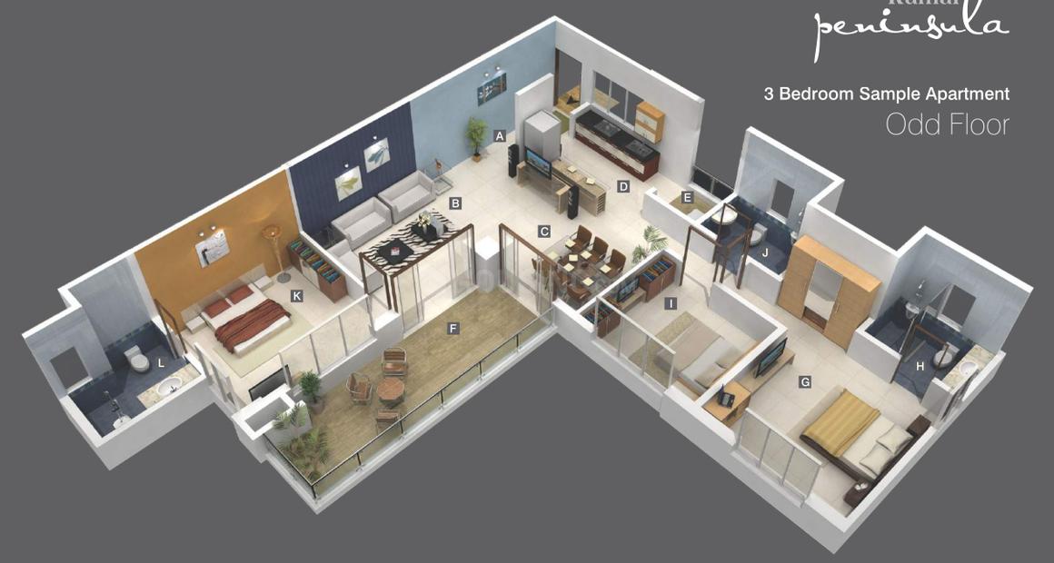 Kumar Peninsula Floor Plan Pashan, Pune