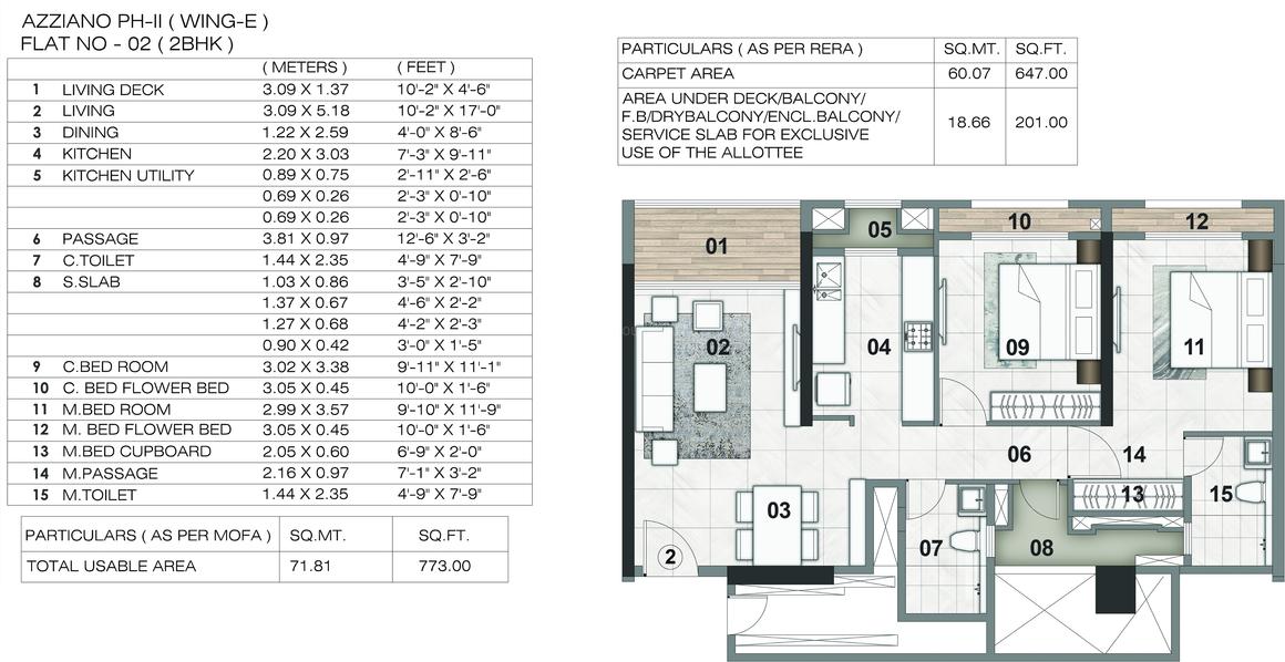Rustomjee Urbania Azziano Wing E Floor Plan Thane West, Thane