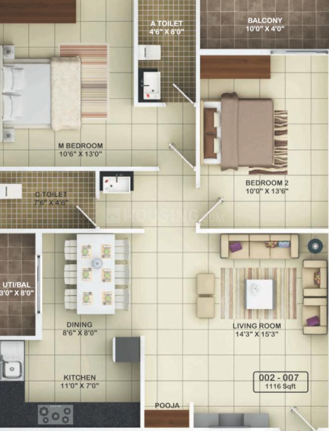 Sai Kalyan Ballari Pearls Floor Plan Cantonment, Bellary
