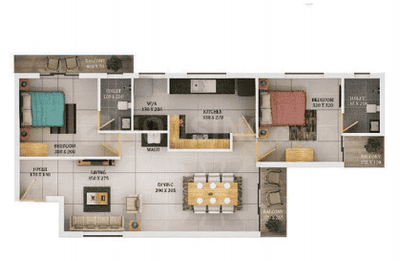 Dream Belcanto Floor Plan Maradu, Kochi