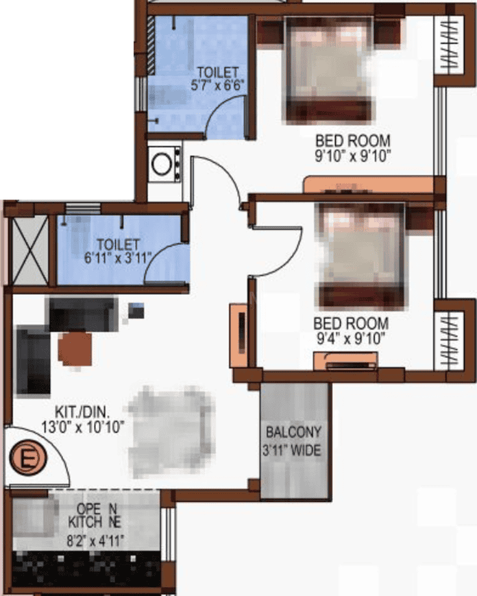 Eden Tolly Gardenia Floor Plan Thakuranir Chak, Kolkata
