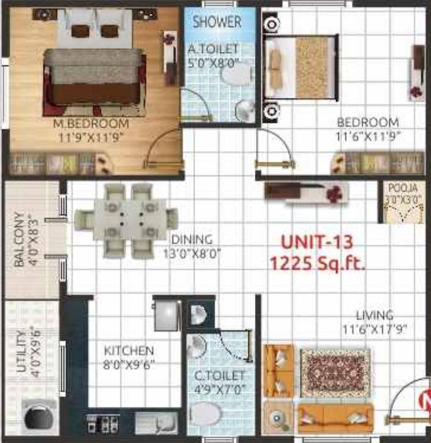 V6 Enclave Floor Plan Subramanyapura Bangalore