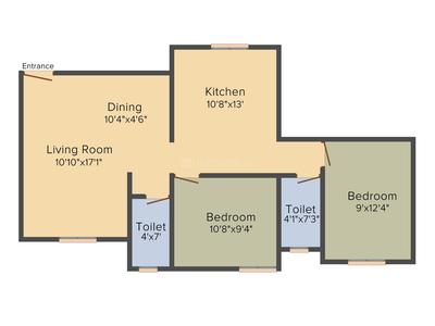 Greenfield Glacia Floor Plan Thane West, Thane
