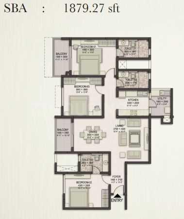 Sobha Eternia Floor Plan Harlur, Bangalore