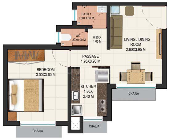 Truearth Views Floor Plan Vikhroli East, Mumbai