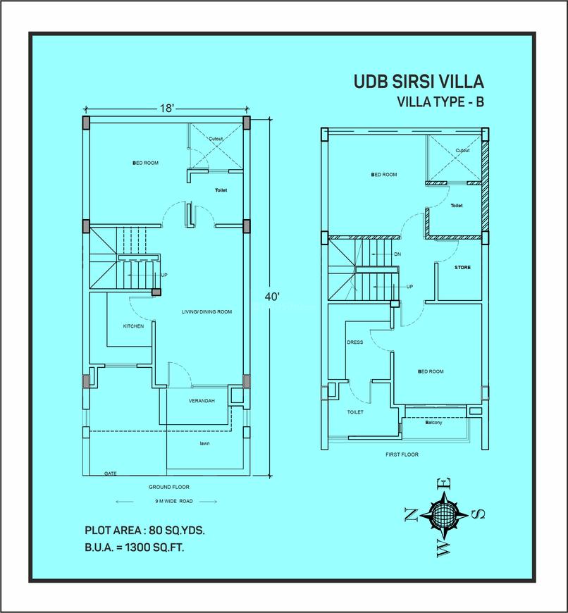 UDB Sirsi Villas Floor Plan Vaishali Nagar, Jaipur