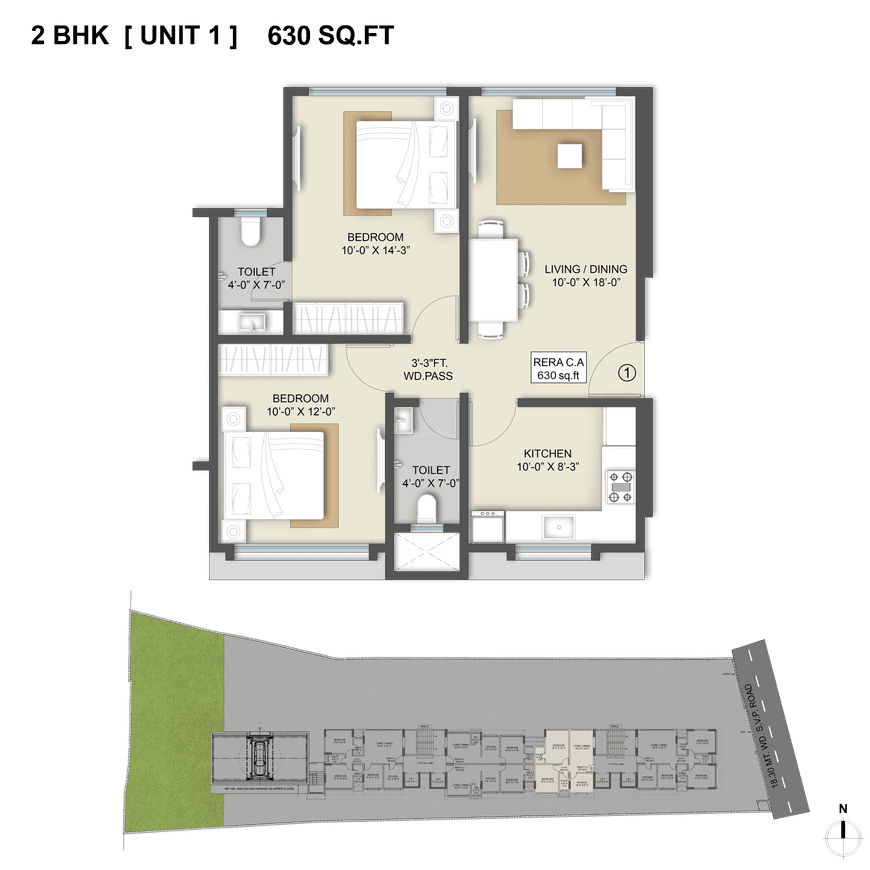 Modispaces Ganges Floor Plan Borivali West, Mumbai