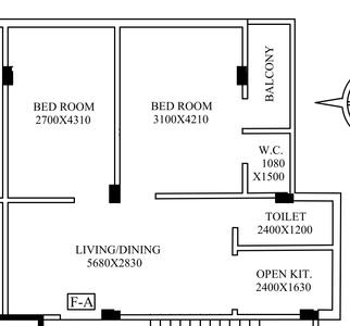 Mark Sukh Sagar Apartment Floor Plan Natagarh, Kolkata