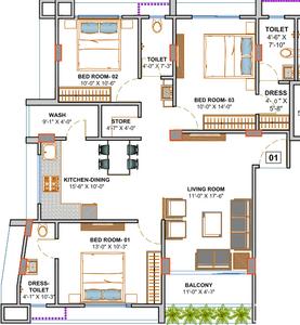 Aadinath Rushabh 927 Floor Plan Paldi Kankaj, Ahmedabad