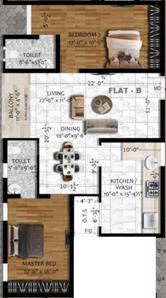 Dhiya Gitanjali Floor Plan Sanganoor, Coimbatore