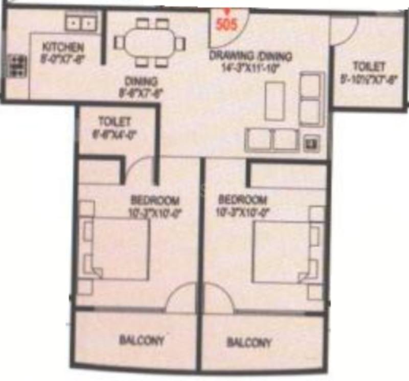 Lotus Red Floor Plan Jagatpura, Jaipur