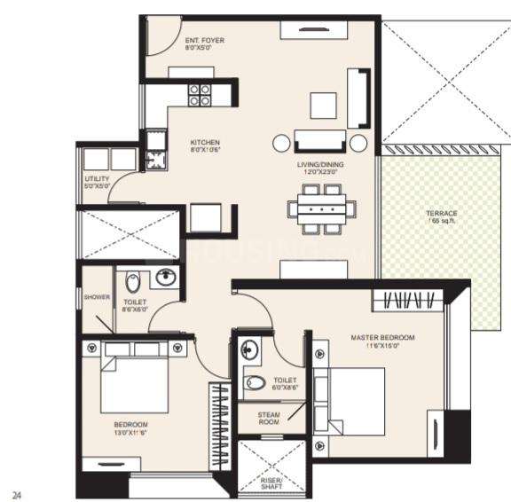 Marvel Cerise Bldg A Floor Plan Kharadi, Pune
