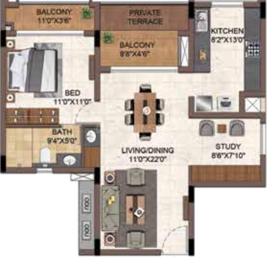CasaGrand Hazen Floor Plan Gottigere, Bangalore