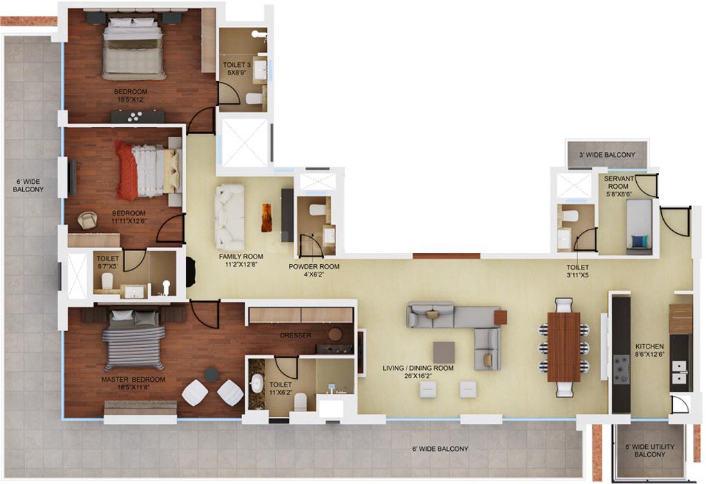 Mahindra Luminare Floor Plan Sector 59, Gurgaon