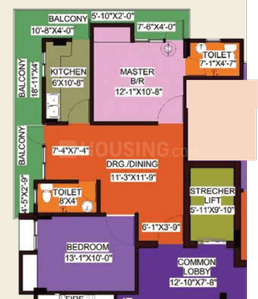 Nano Tower Floor Plan Argora, Ranchi
