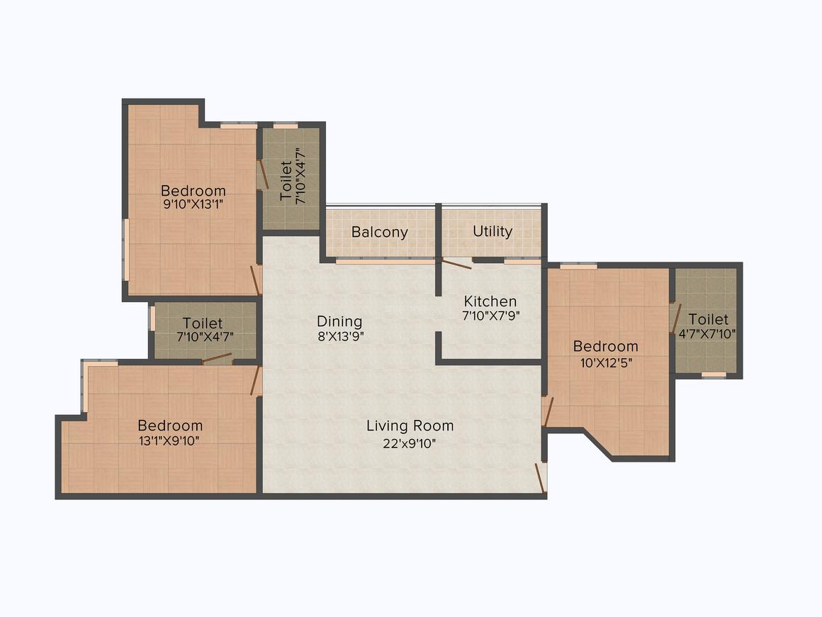 Ruby Elite Floor Plan Medavakkam, Chennai