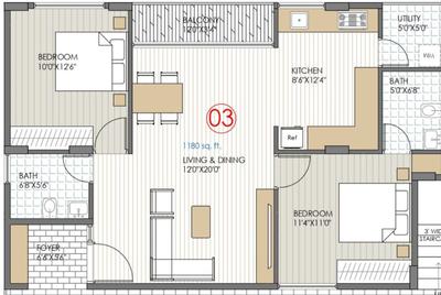 Stature Nandhi Prime Floor Plan RR Nagar, Bangalore