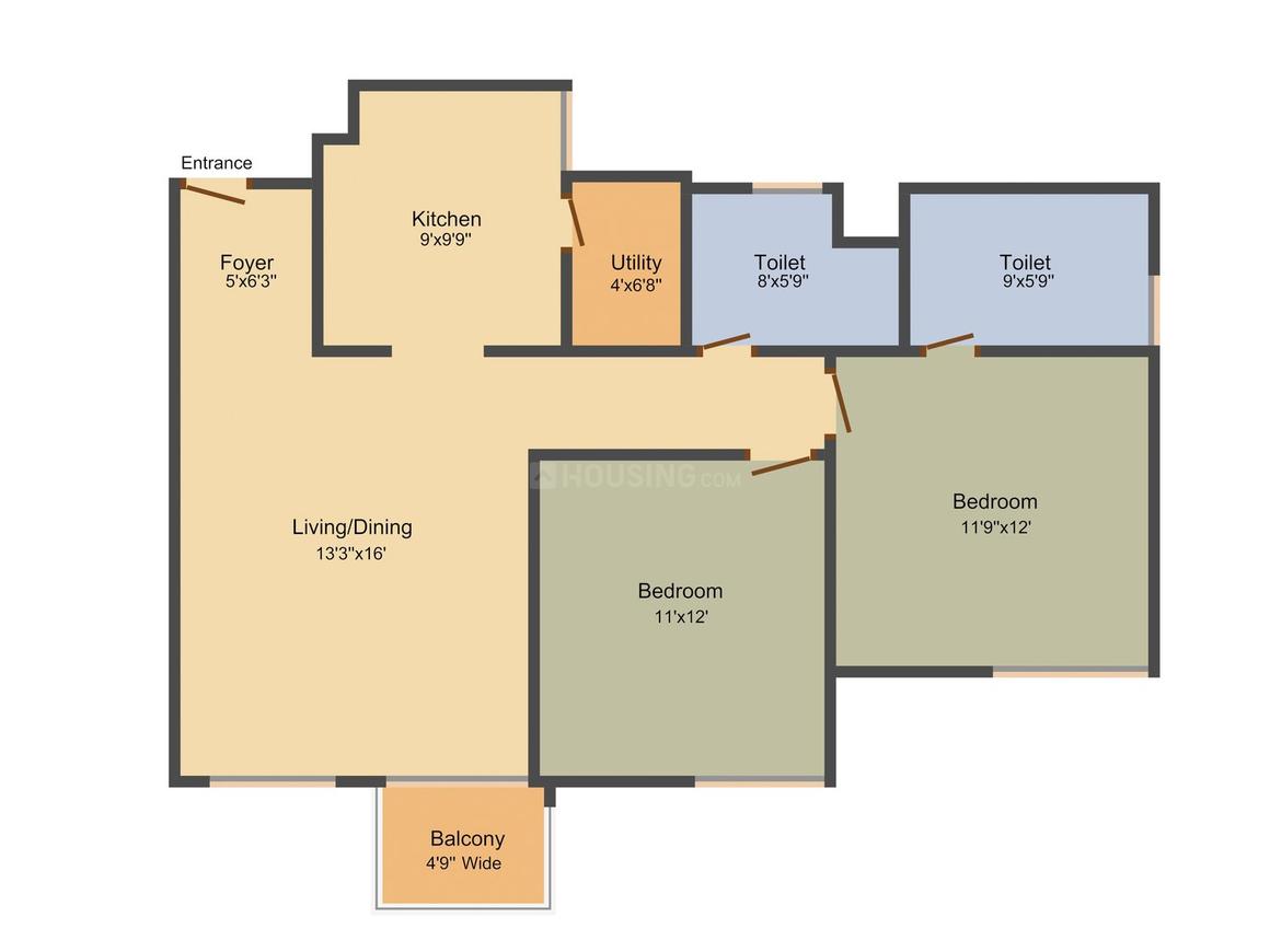 Merlin Elita Garden Vista Floor Plan New Town, Kolkata