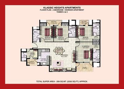 Jaypee Klassic Heights in Sector 134 - Price, Reviews & Floor Plan