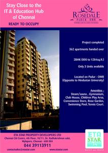 ETA Rosedale Brochure Padur, Chennai